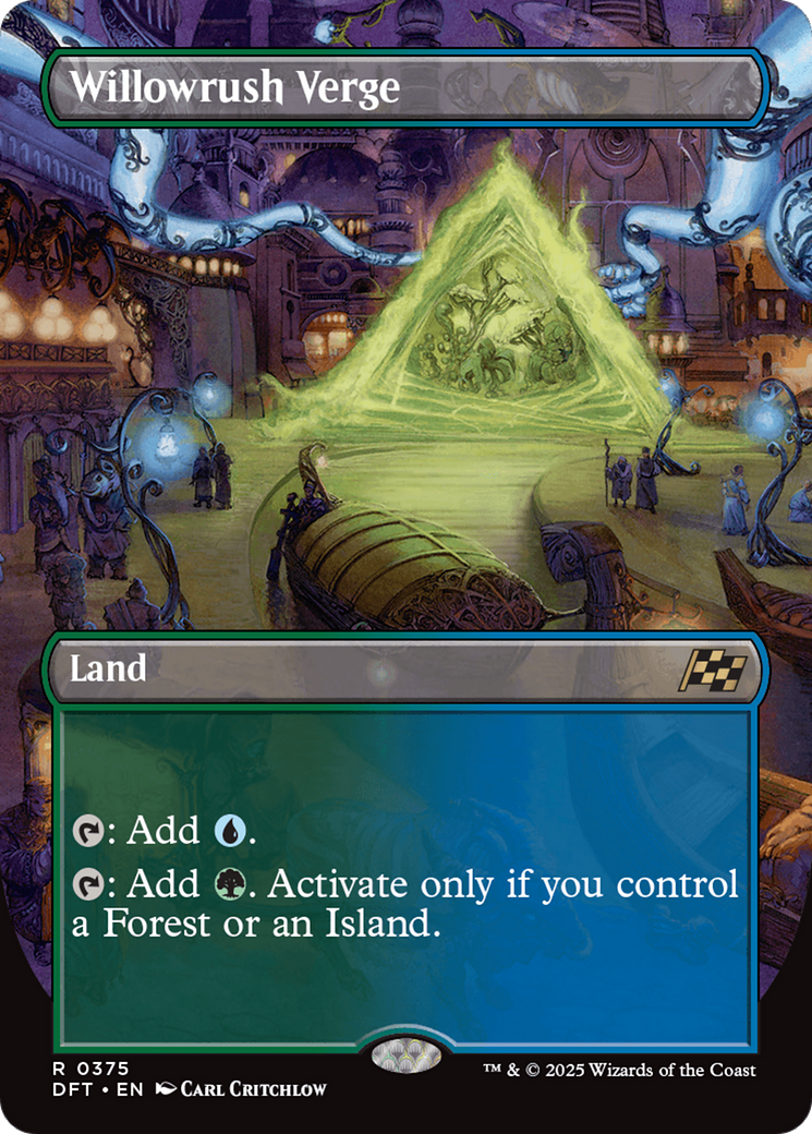 FOIL Willowrush Verge (DFT-375) - Aetherdrift (Borderless) - Magic The – Gameology product
