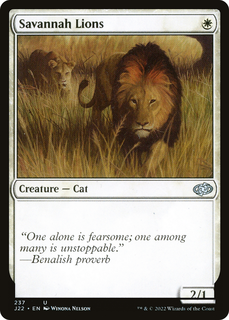 Savannah Lions (J22-237) - Jumpstart 2022 - Magic The Gathering – Gameology product