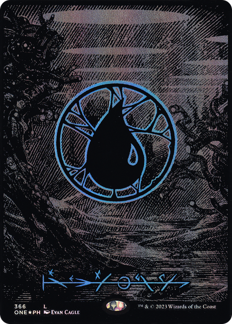 Island Phyrexian Full Art Oil Slick Raised ONE 366 Phyrexia: All Will ...