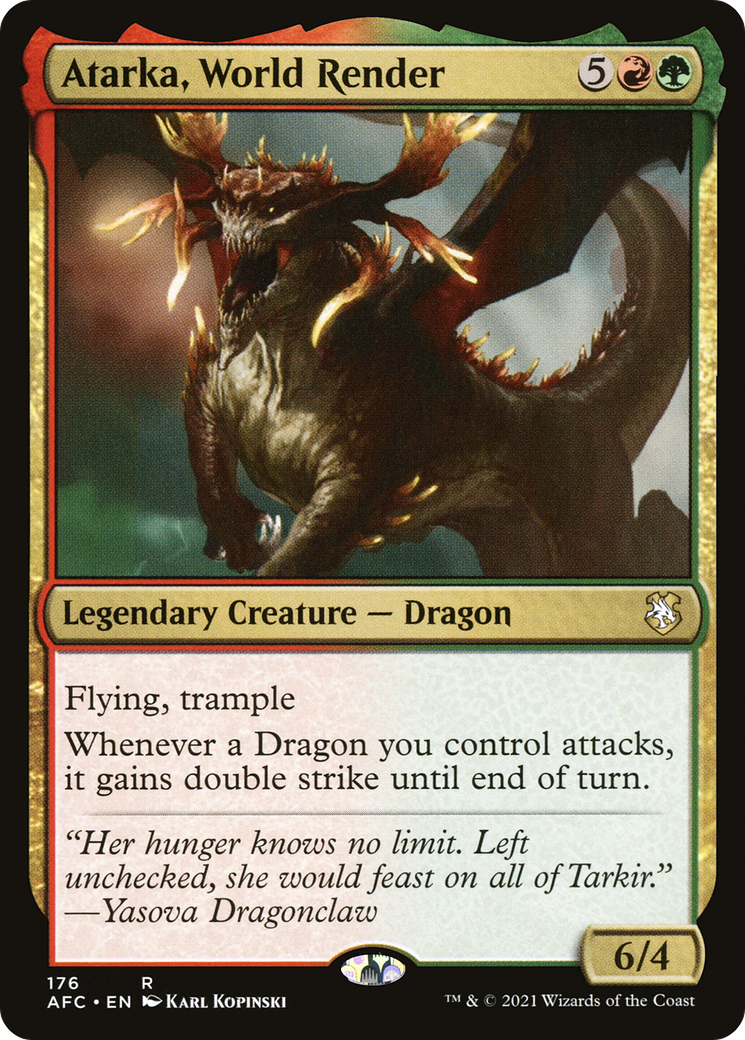 Atarka, World Render (AFC-176) - Forgotten Realms Commander - Magic Th ...