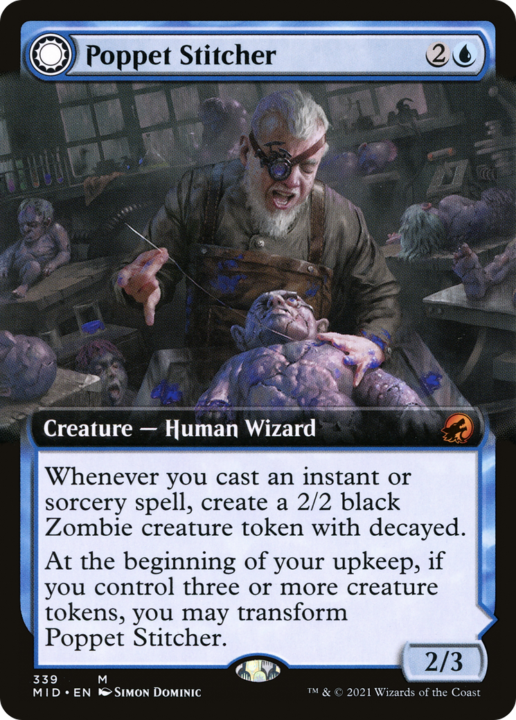 Poppet Stitcher Extended Art MID 339 Innistrad: Midnight Hunt Magic ...