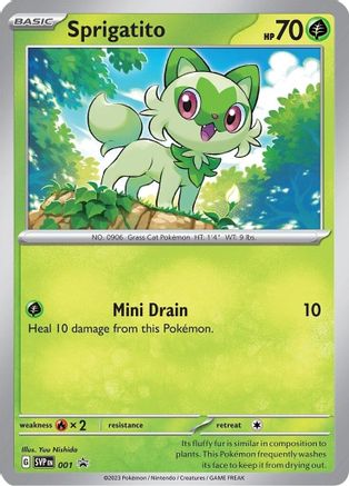 Sprigatito - 001 1 - SV Scarlet & Violet Promo Cards Holofoil – Gameology
