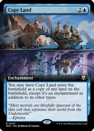 Copy Land Extended Art Ripple M3C 047 Modern Horizons 3 Commander Magic ...