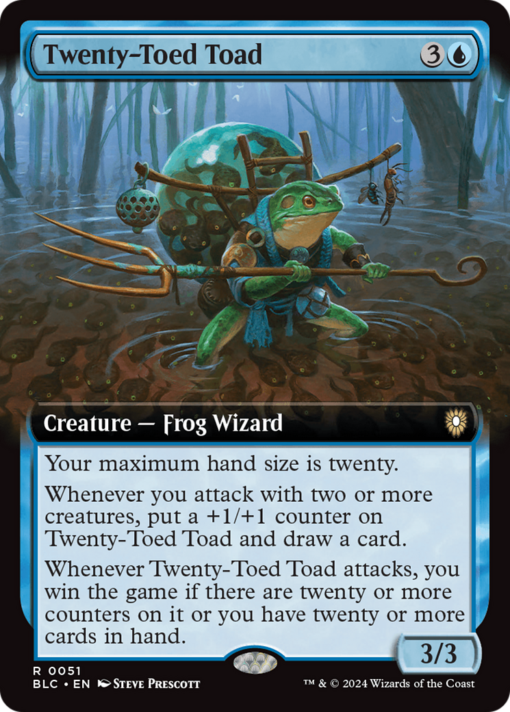 Twenty-Toed Toad (BLC-051) - Bloomburrow Commander: (Extended Art) - M ...