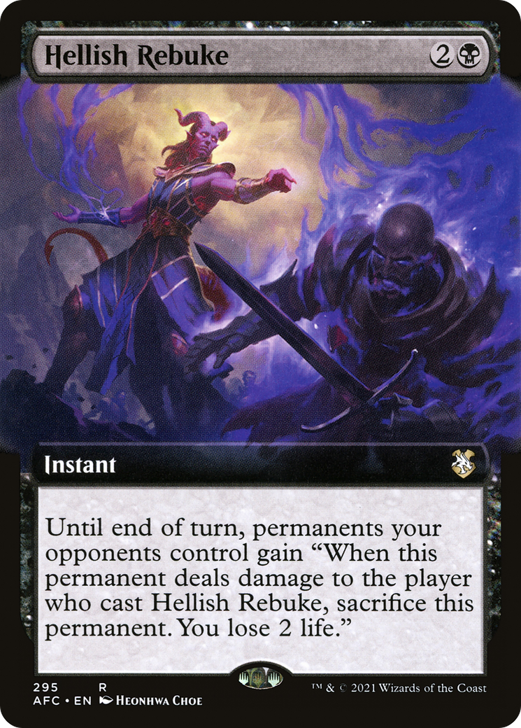 Hellish Rebuke (Extended Art) (AFC-295) - Forgotten Realms Commander ...