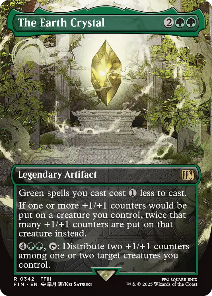 FOIL The Earth Crystal (FIN-342) - FINAL FANTASY (Borderless) - Magic ...