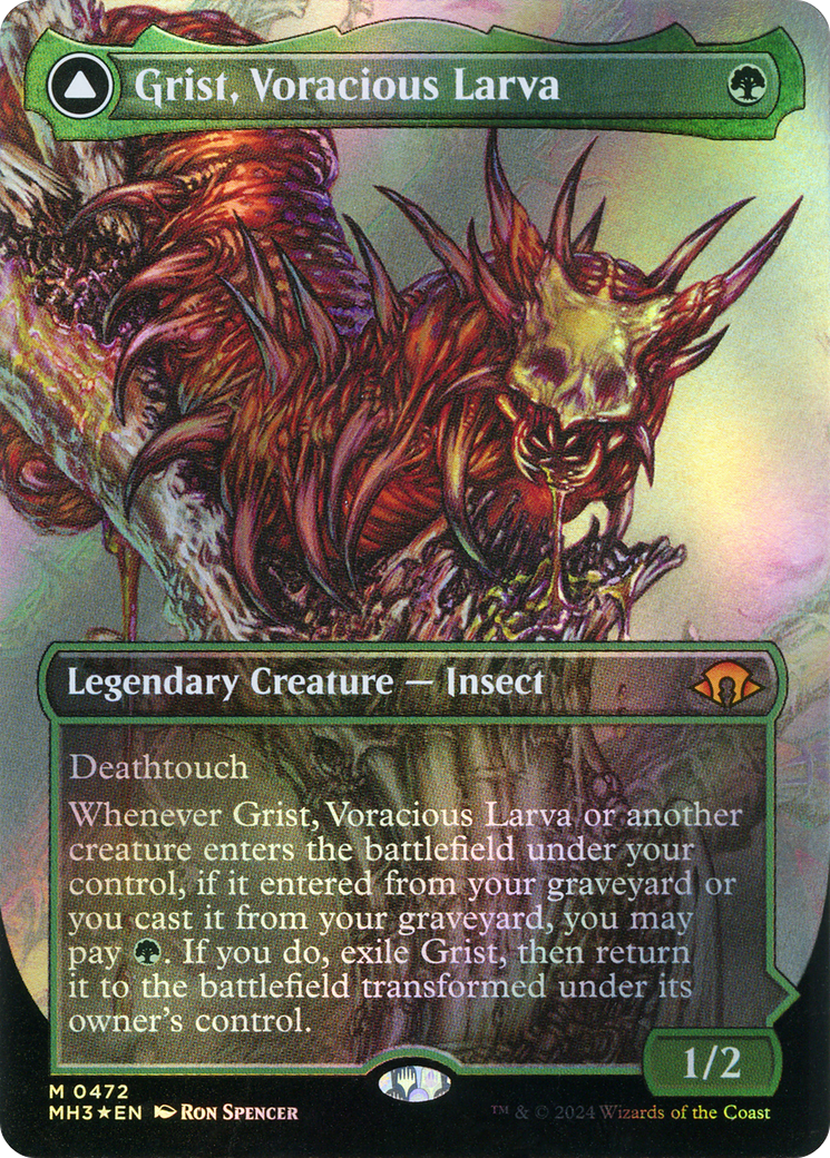 Grist Voracious Larva Borderless Textured MH3 472 Modern Horizons 3 ...