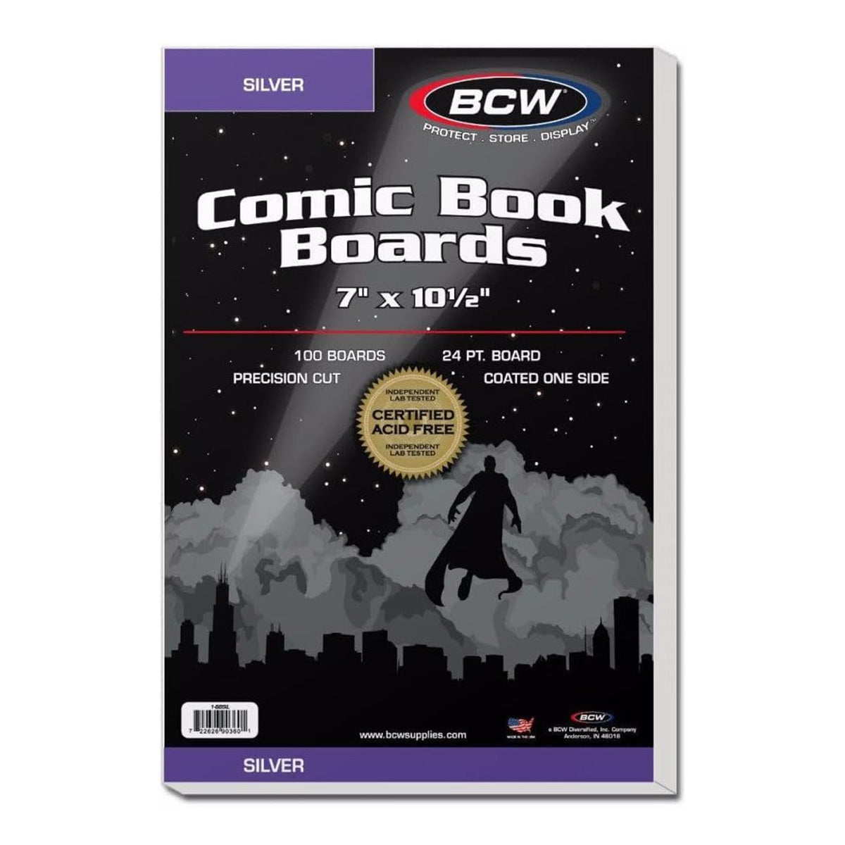 BCW Comic Book Backing Boards Silver Age Comics 7" x 10" 1/2 (100 Boar ...