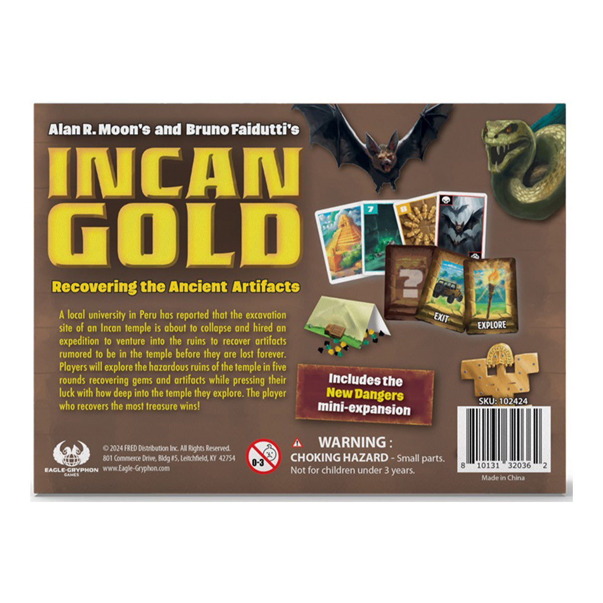 Incan Gold 2024 Edition (Inc New Dangers Expansion) – Gameology product