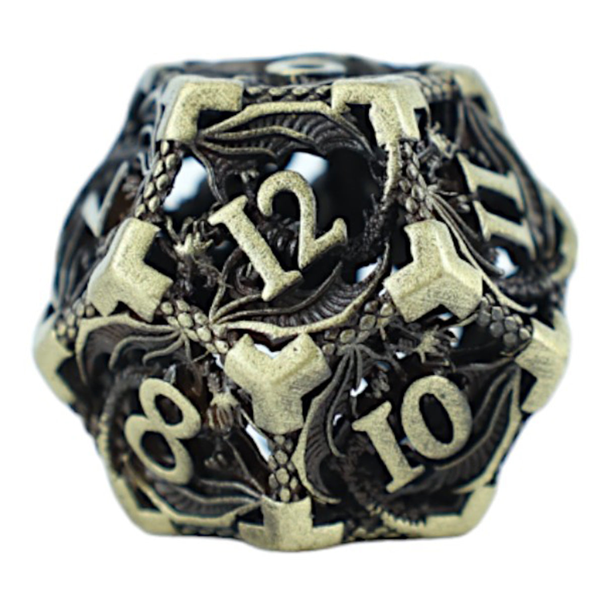 LPG Dice RPG Set Hollow Dragon - Tarnished Gold – Gameology product