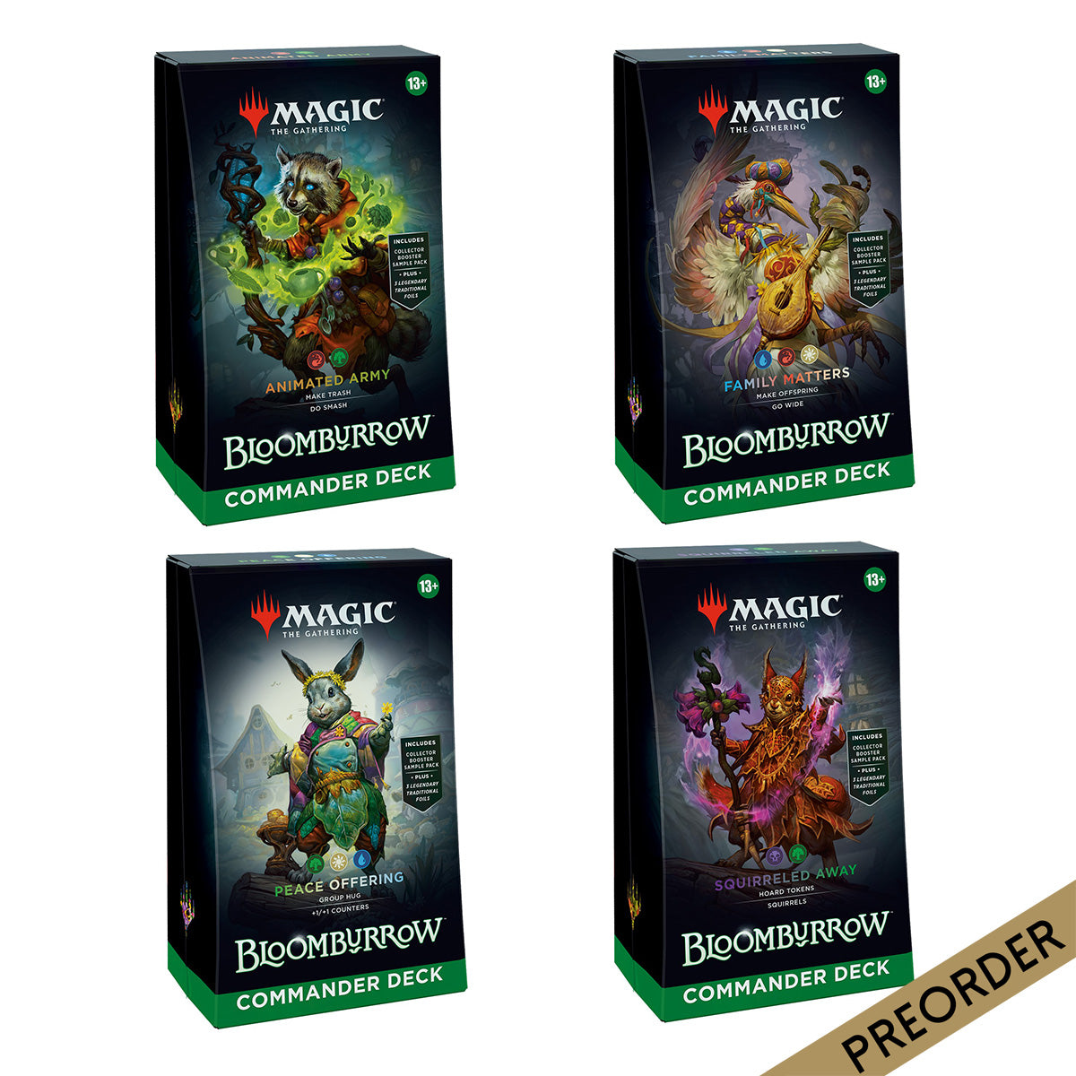 Magic Bloomburrow Commander Decks (Set of 4) – Gameology product
