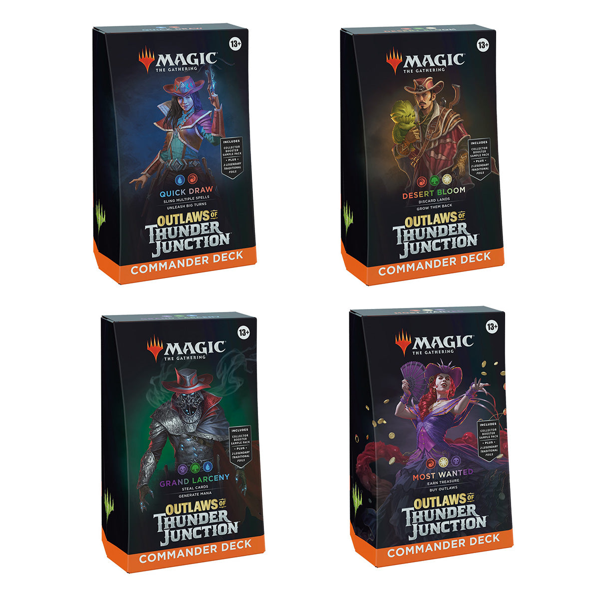 Magic Outlaws of Thunder Junction Commander Decks (Set of 4) – Gameology