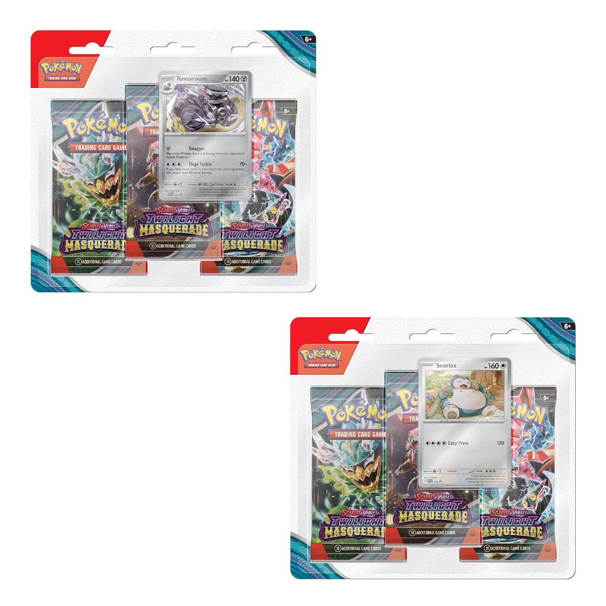 POKEMON TCG Scarlet & Violet Twilight Masquerade Three Booster Blister ...
