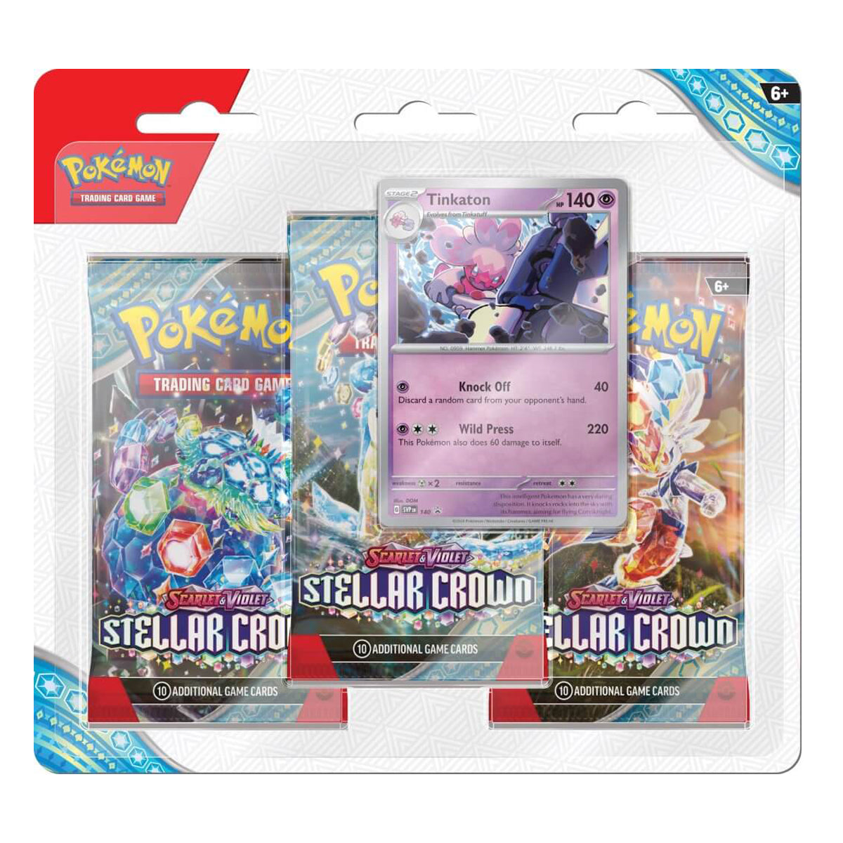 Scarlet & Violet Stellar Crown Three Booster Blisters (Pair) POKEMON T ...
