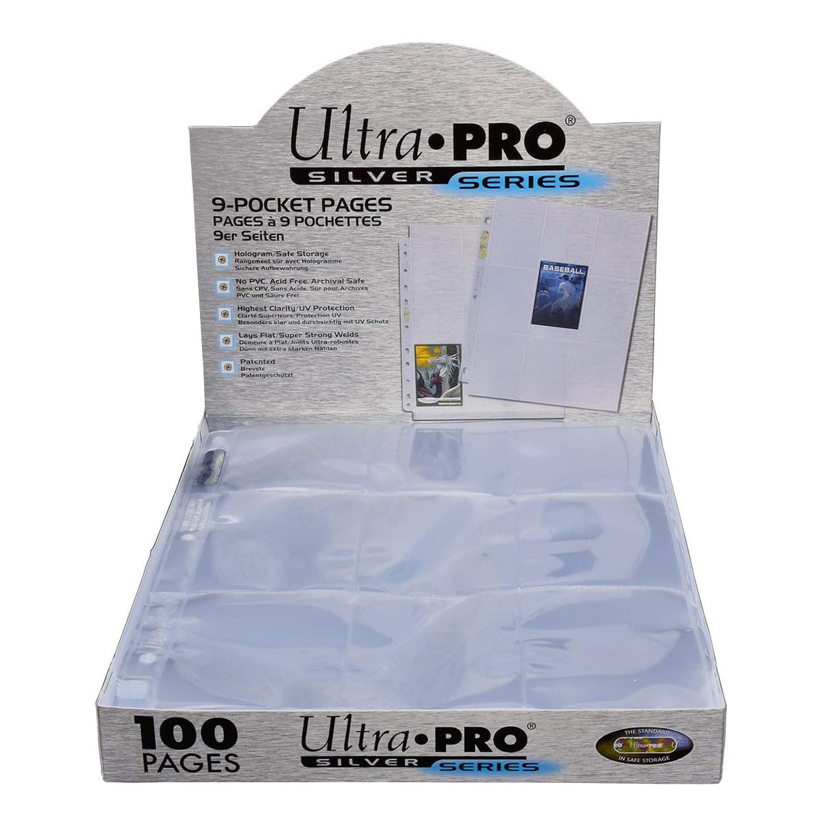 ULTRA PRO 9 Pocket Pages Silver Seires Super Clear MAGIC YUGIOH POKEMO ...