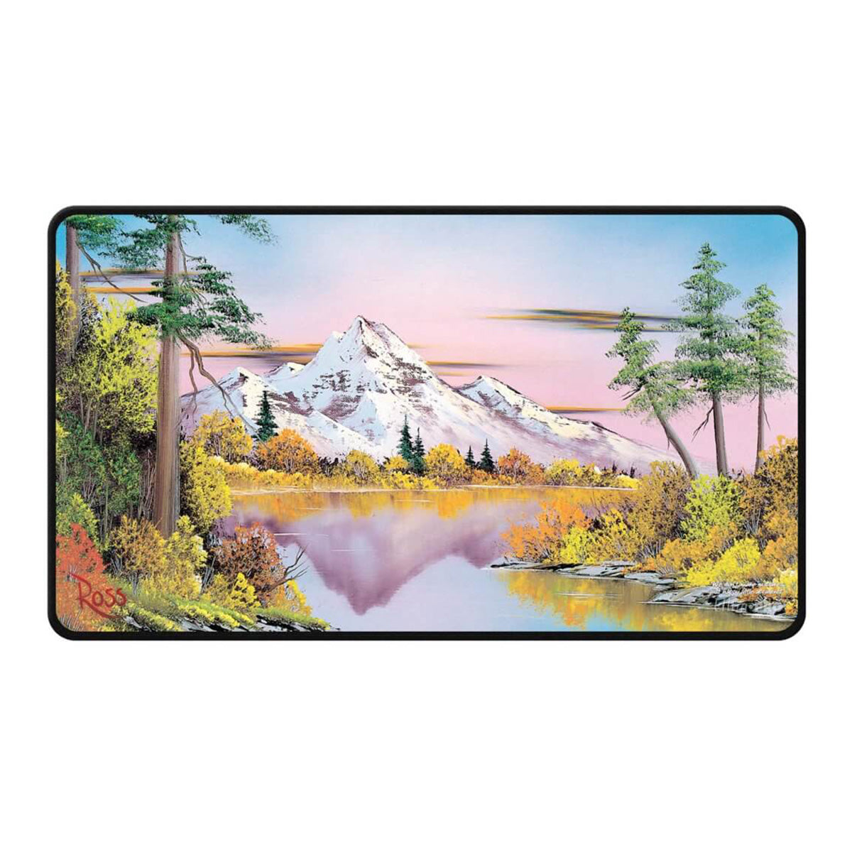 ULTRA PRO Bob Ross Collection Mighty Mountain Lake Black Stitched Play ...
