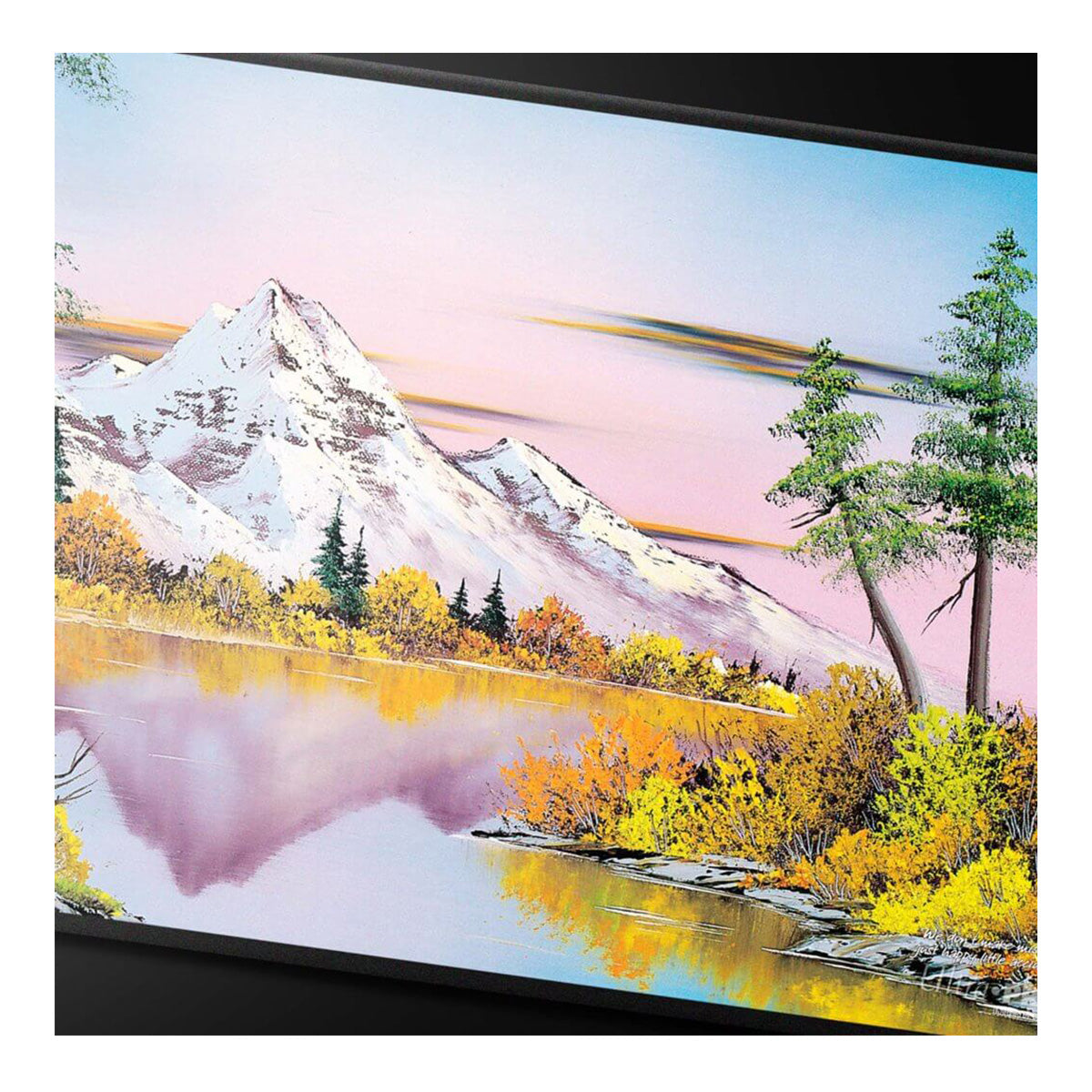 ULTRA PRO Bob Ross Collection Mighty Mountain Lake Black Stitched Play ...