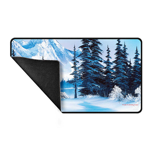 Ultra Pro Bob Ross Winter Paradise Black Stitched Playmat – Gameology ...