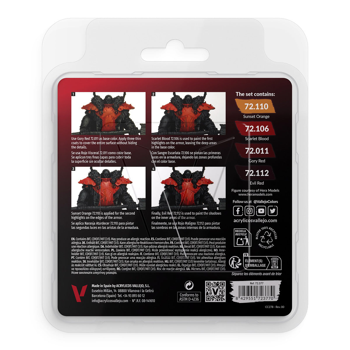 Vallejo Game Colour - Red Color Set – Gameology product
