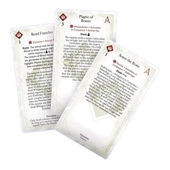 Vampire: The Masquerade 5th Edition - Discipline and Blood Magic Cards ...