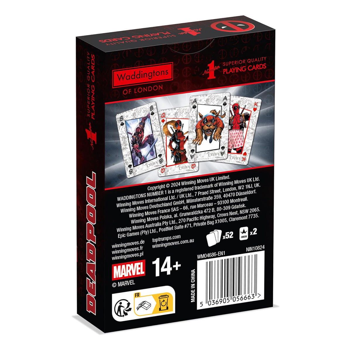 Waddington's No 1 of London Deadpool Playing Cards – Gameology product