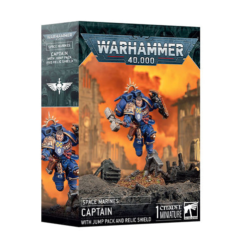 Warhammer 40K Space Marine Captain with Jump Pack and Relic Shield ...