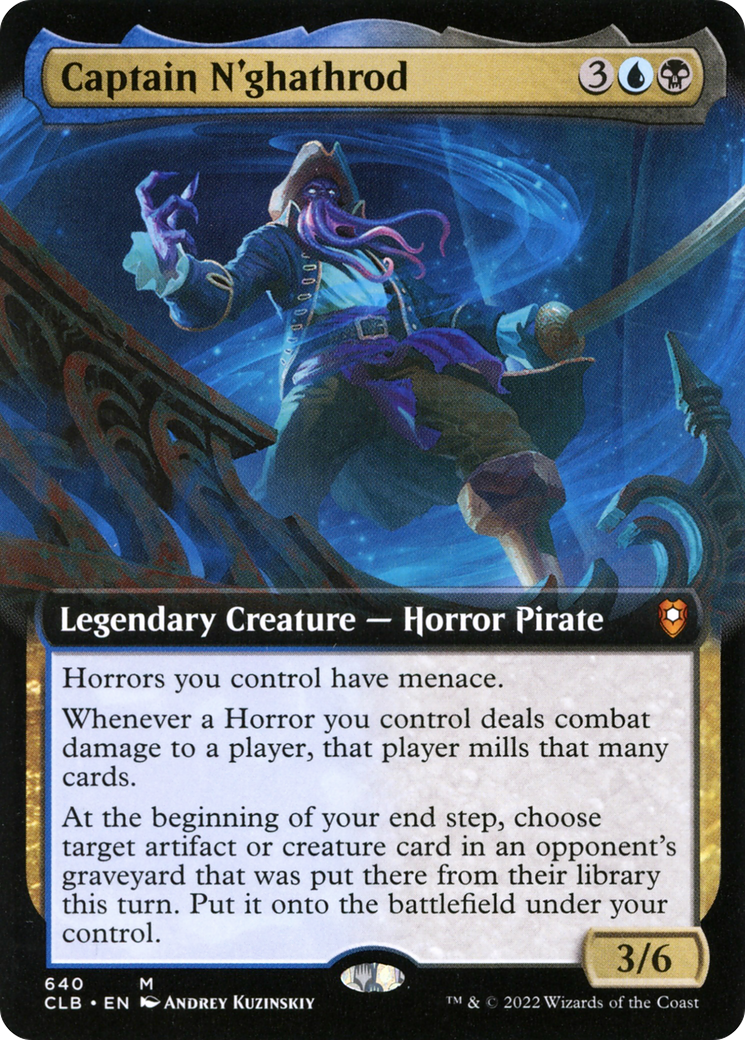 Captain N'ghathrod (Extended Art) (CLB-640) - Commander Legends: Battl ...