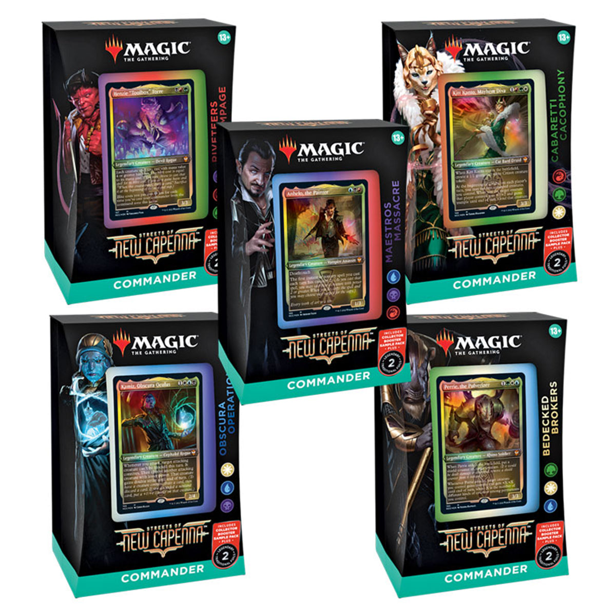 Magic Streets of New Capenna Commander Decks (Set of 5) MTG – Gameology ...