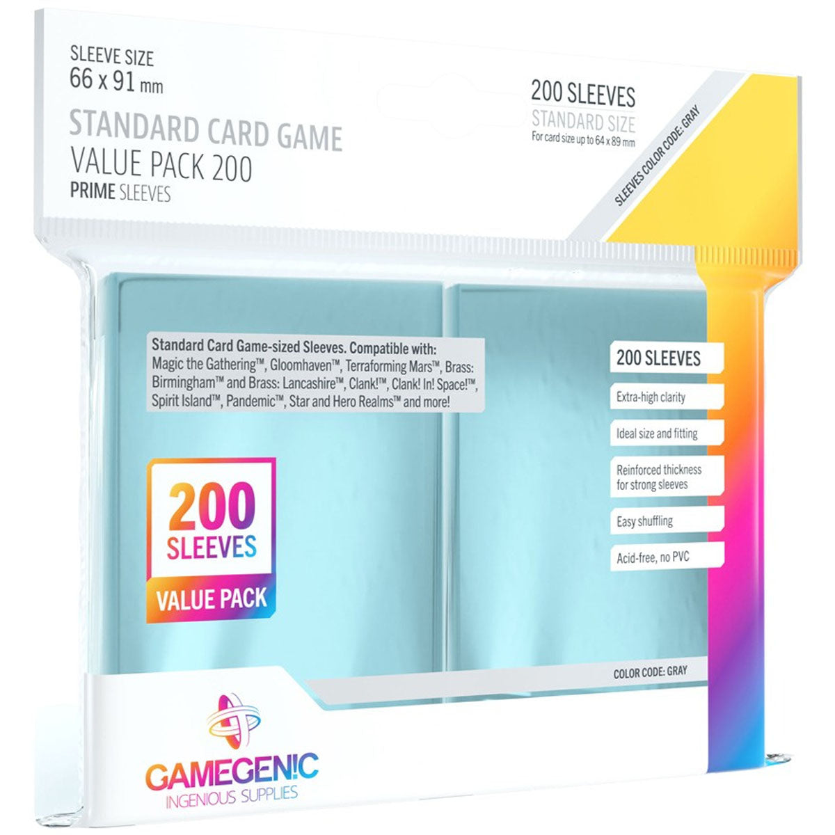 Gamegenic Standard Size 66mm x 91mm 200pc – Gameology product