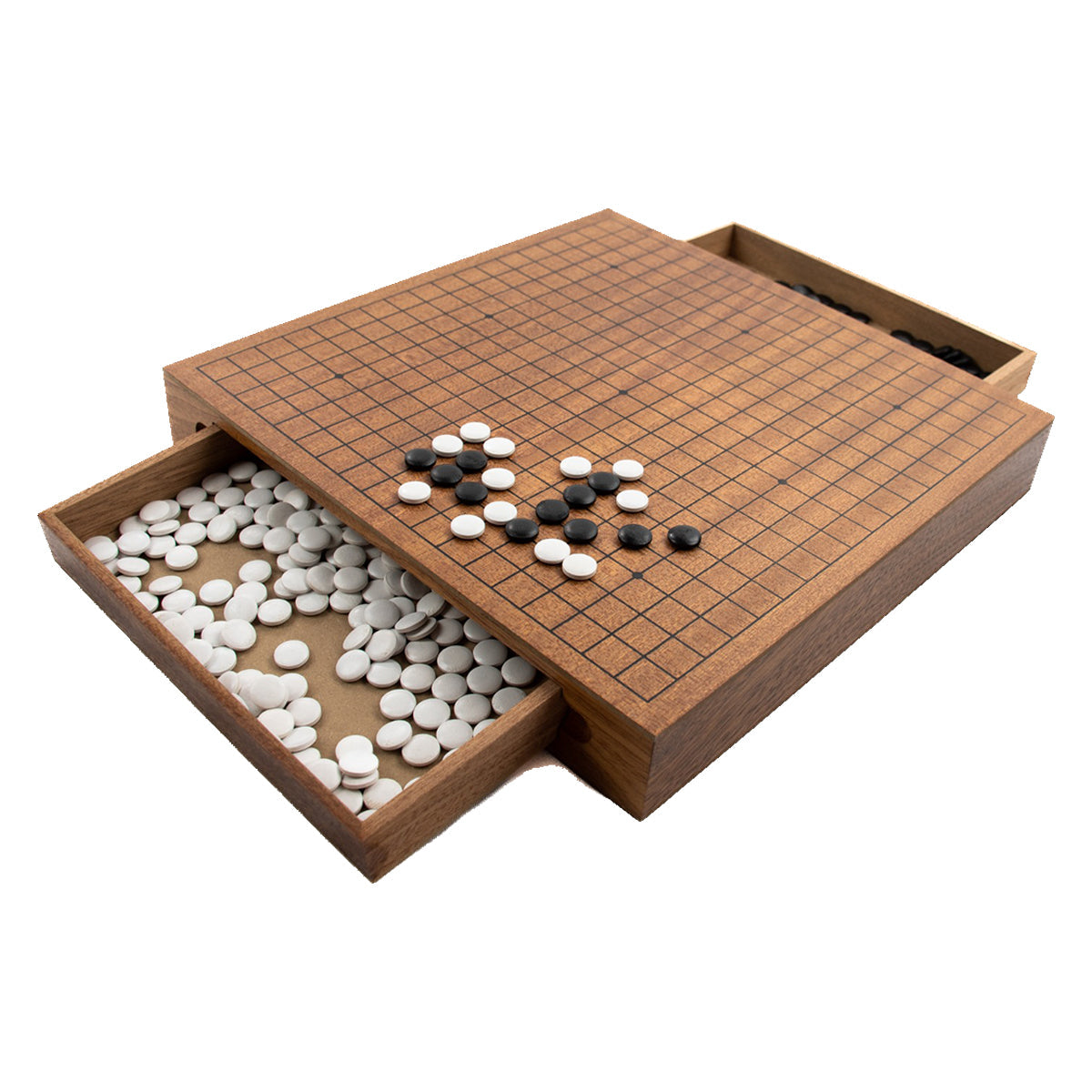 LPG Wooden Weiqi / Go Set - 30 cm Board with Drawers – Gameology product