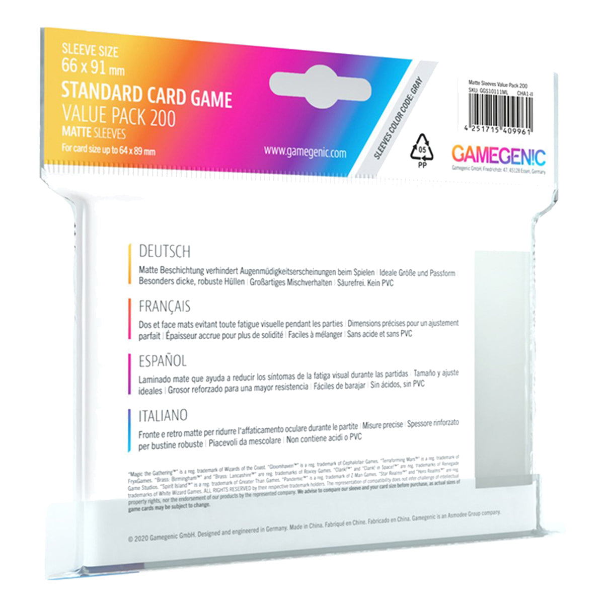 Gamegenic Matte Value Pack Standard – Gameology product
