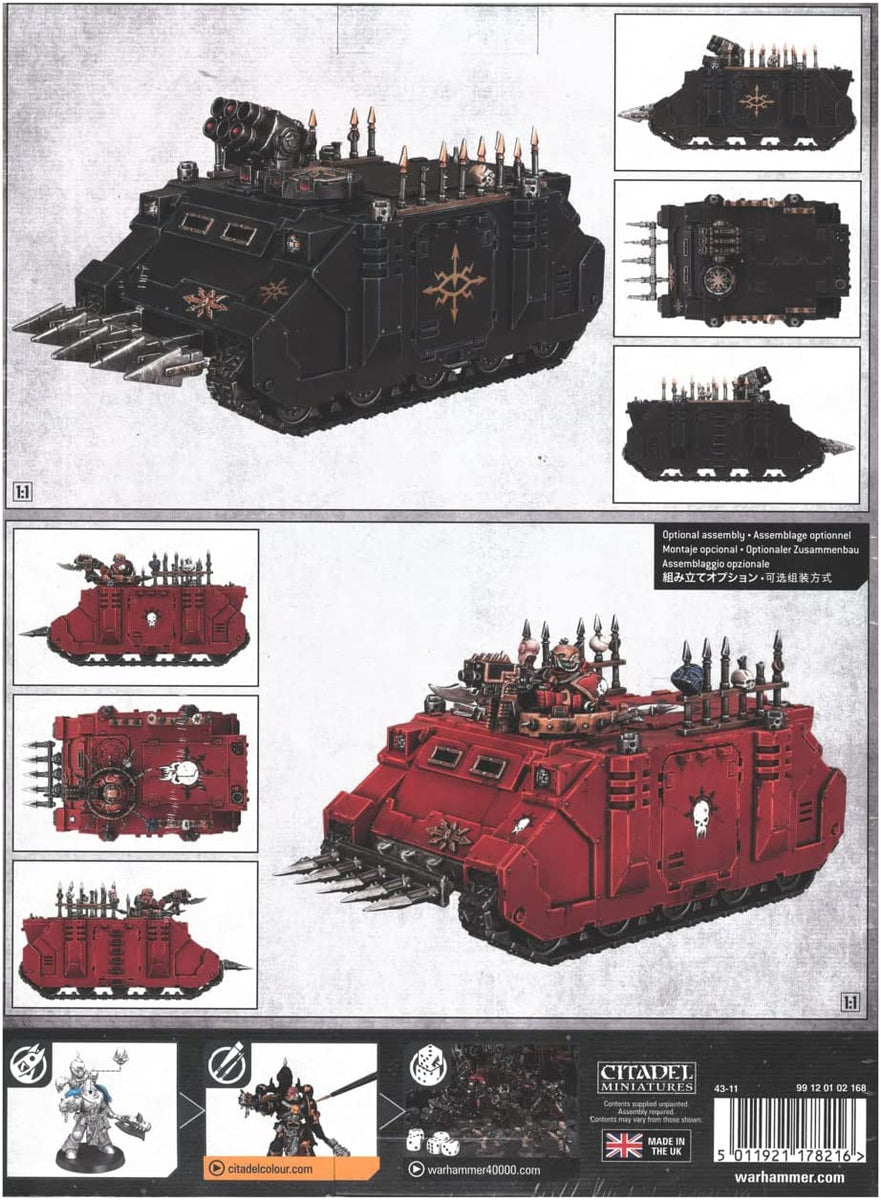 Warhammer 40K Chaos Space Marines Chaos Rhino – Gameology product