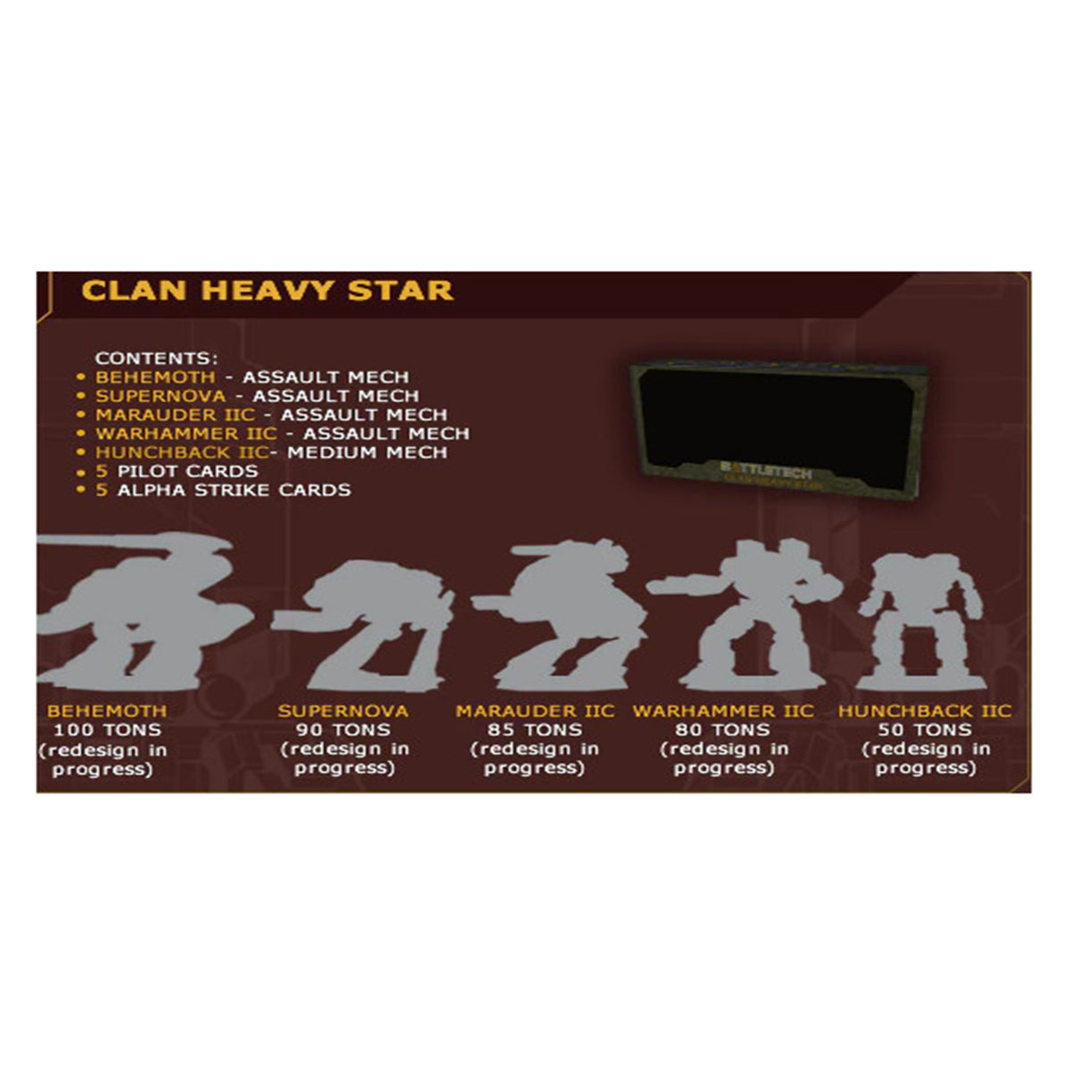 BattleTech RPG Clan Heavy Star – Gameology product