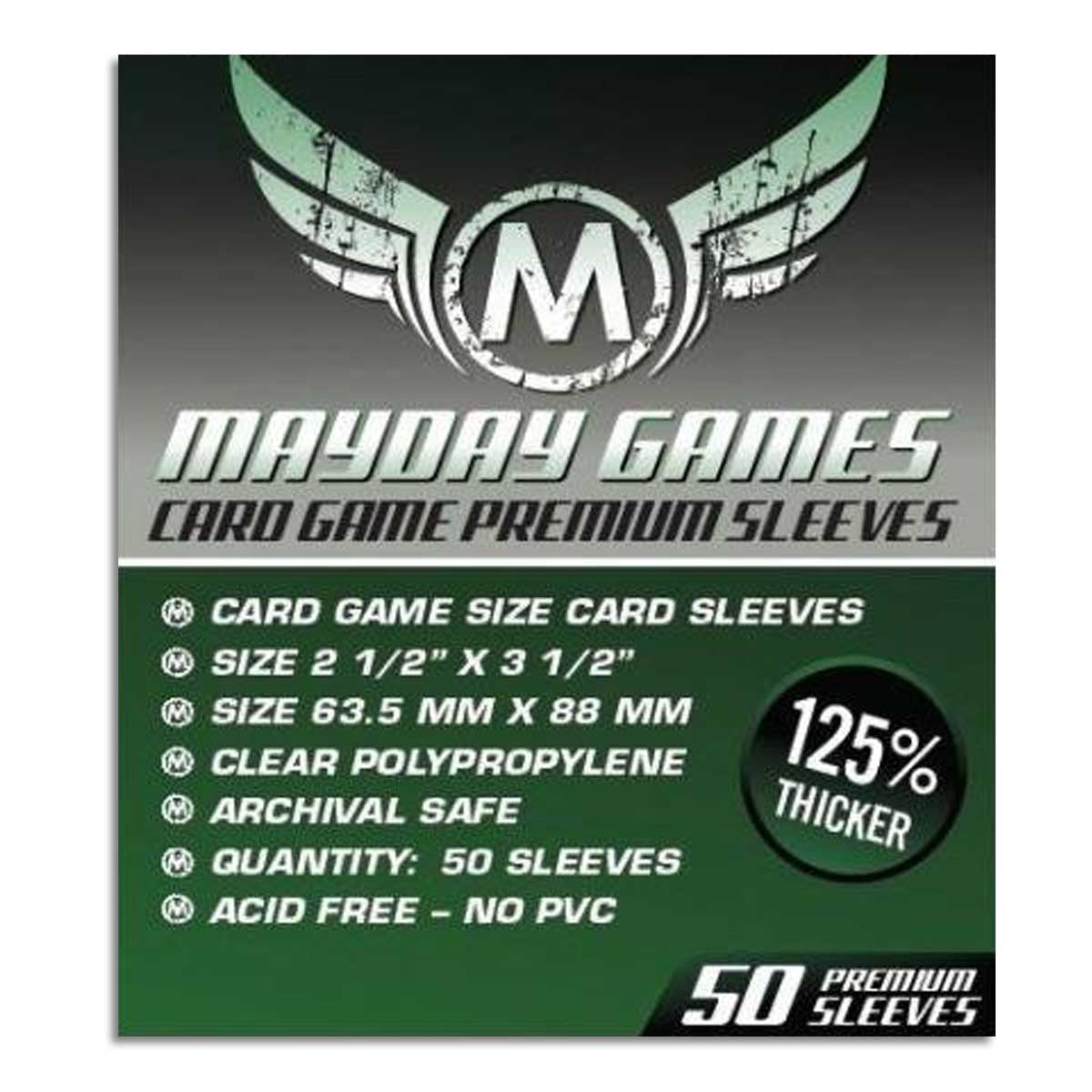 Mayday Premium Card Game Sleeves 50ct 63.5 MM X 88 MM Dark Green ...
