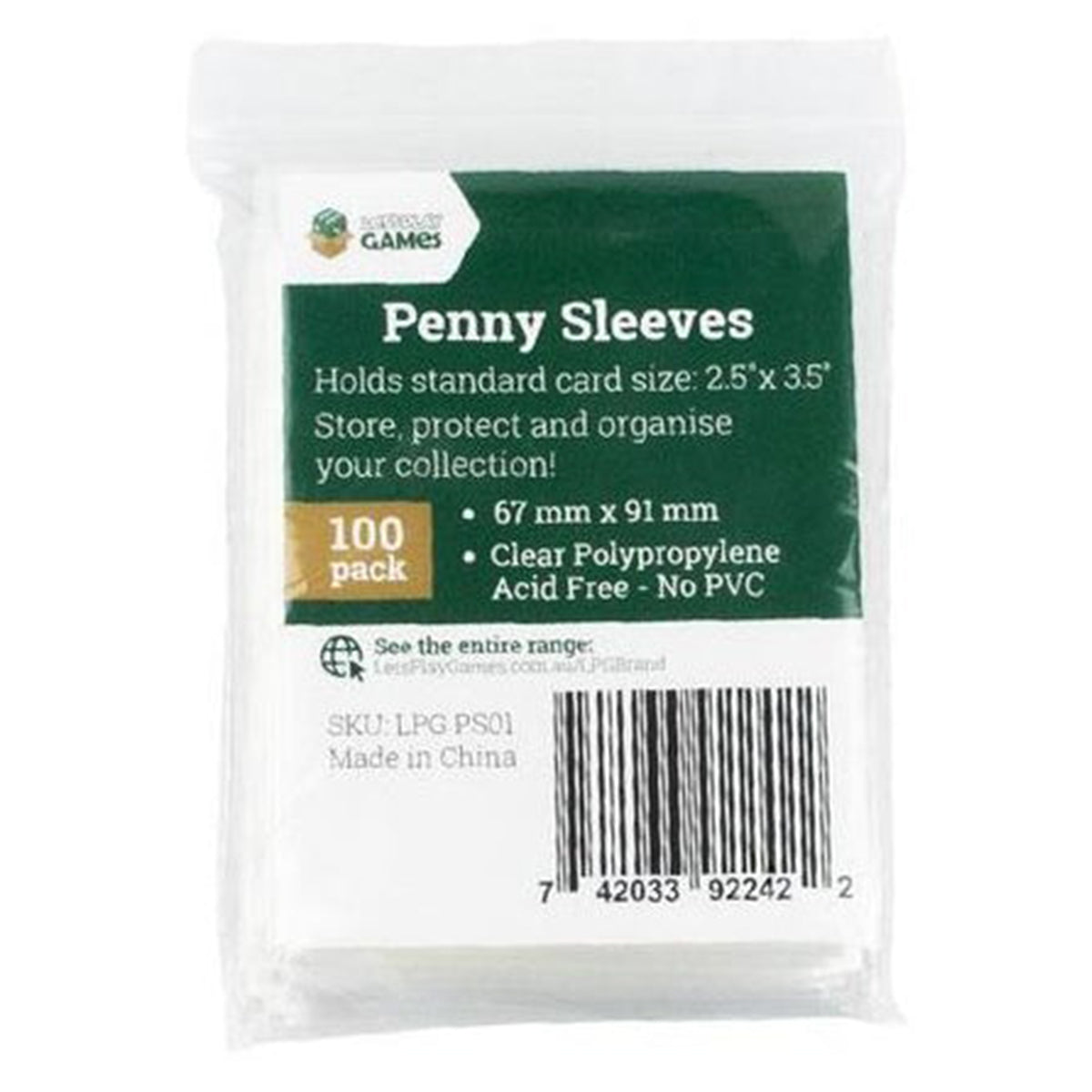 LPG Soft Penny Sleeves 100pc – Gameology product