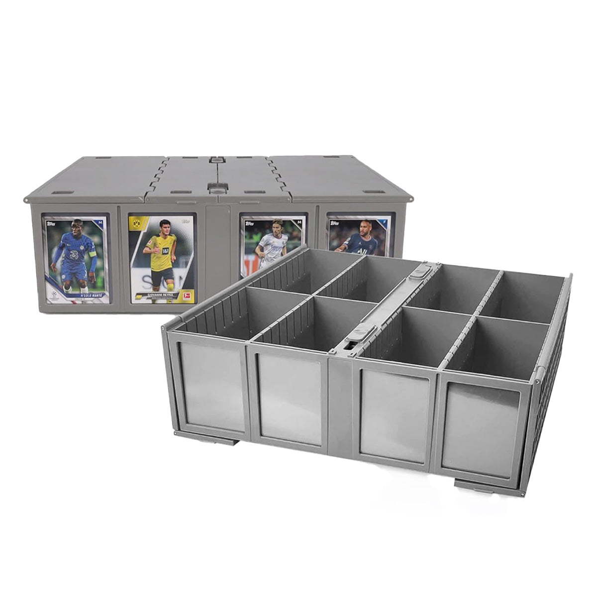 Acid Free Plastic Card Box BCW 3200ct Collectible Card Bin - Gray - The ...