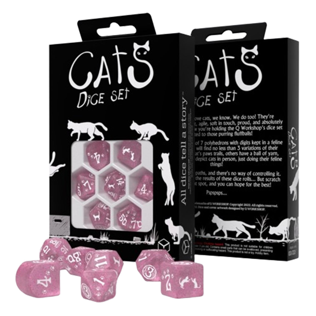 Q Workshop - Cats Dice Set - Daisy Dice Set 7 – Gameology product