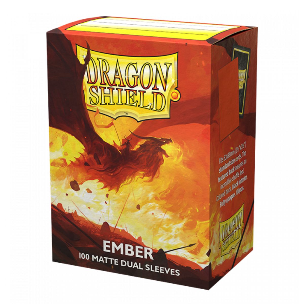 Dragon Shield Standard 100ct Dual Matte Ember Orange Sleeves 63x88mm ...