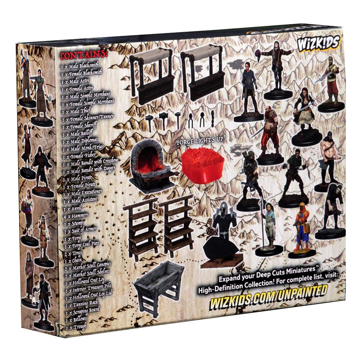 WizKids Deep Cuts Unpainted Miniatures Townspeople Accessories ...