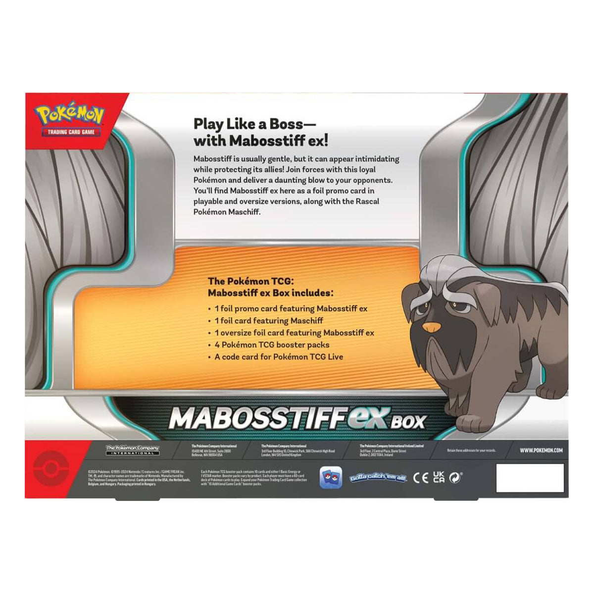 Mabosstiff ex Box POKEMON TCG – Gameology product