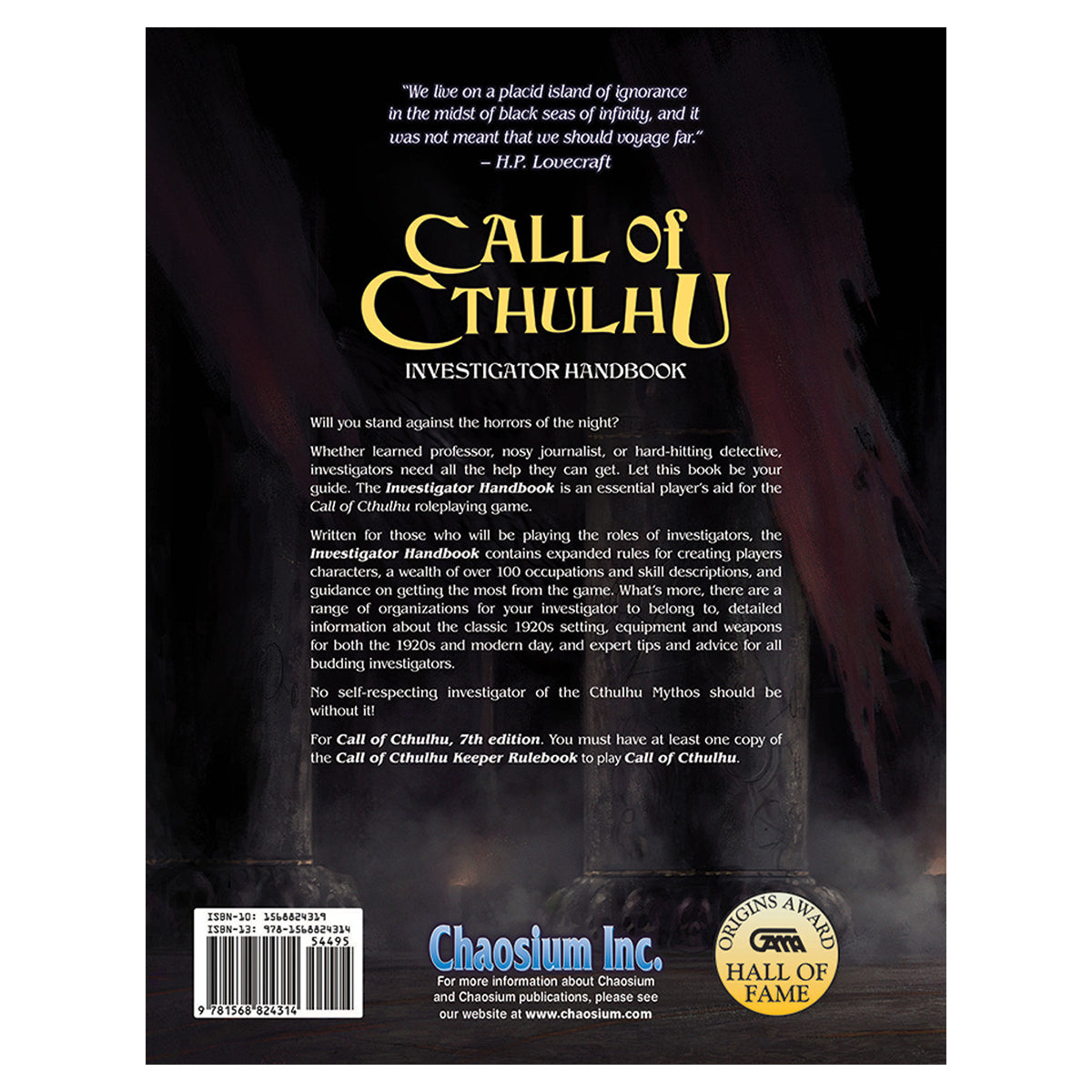 Call of Cthulhu RPG - Investigator Handbook – Gameology